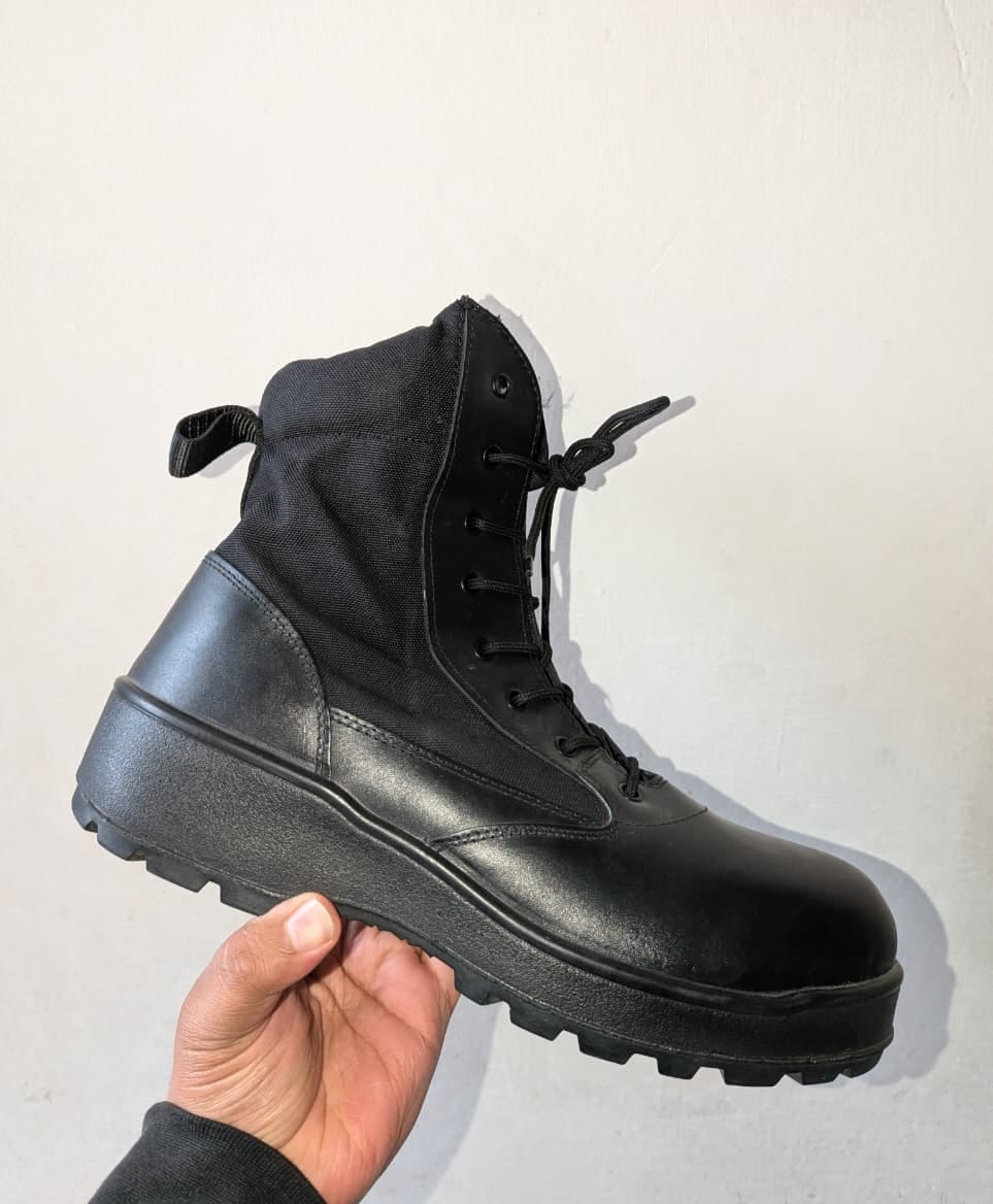 black tactical shoes with zip - Servis Quality Boots